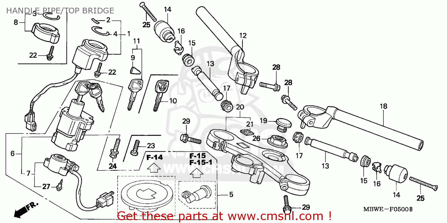 53300MBWH90: Bridge Comp,fork Honda - buy the 53300-MBW-H90 at CMSNL