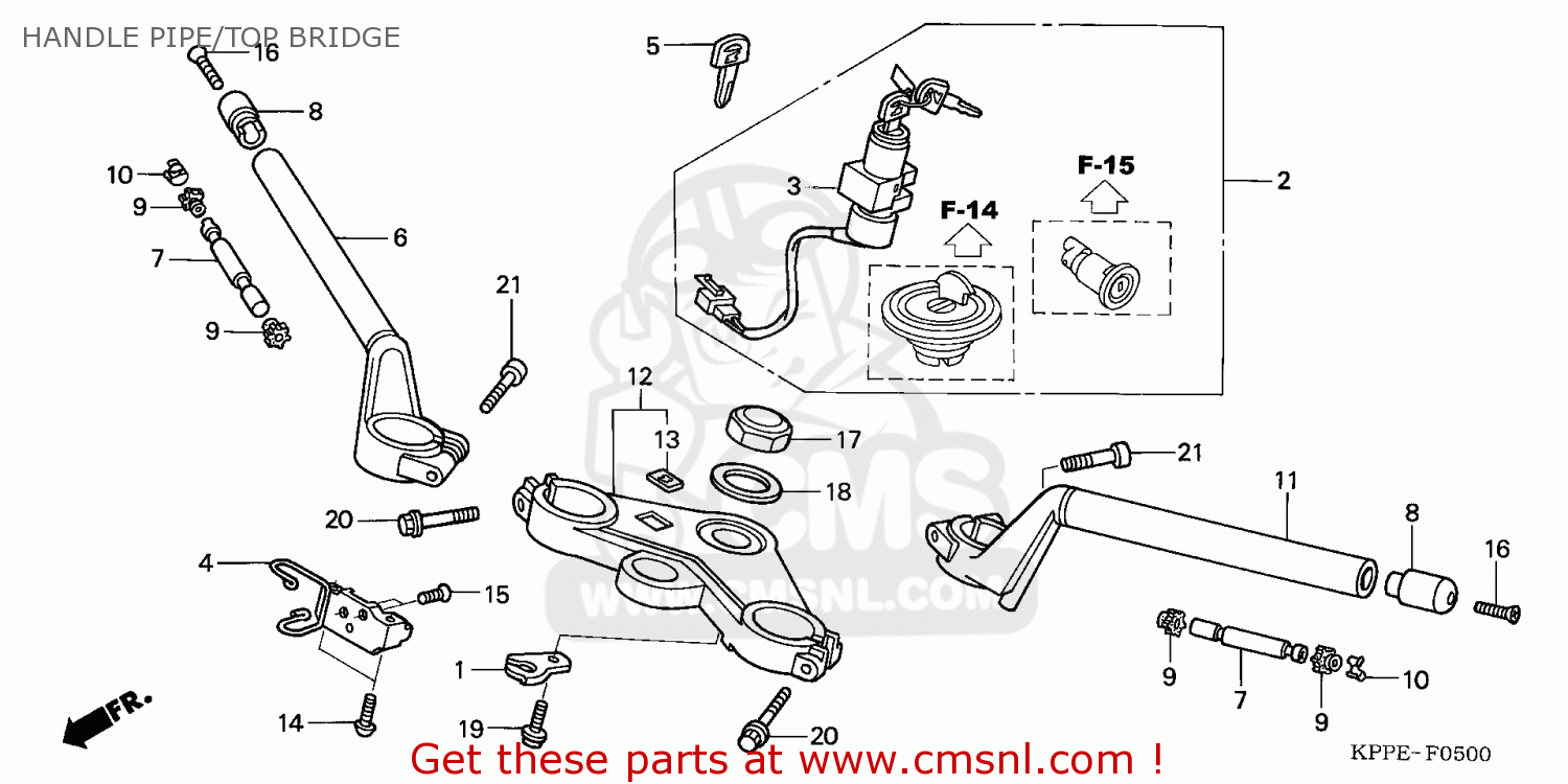 53150KPP900: Pipe Comp,l Strg Honda - buy the 53150-KPP-900 at CMSNL