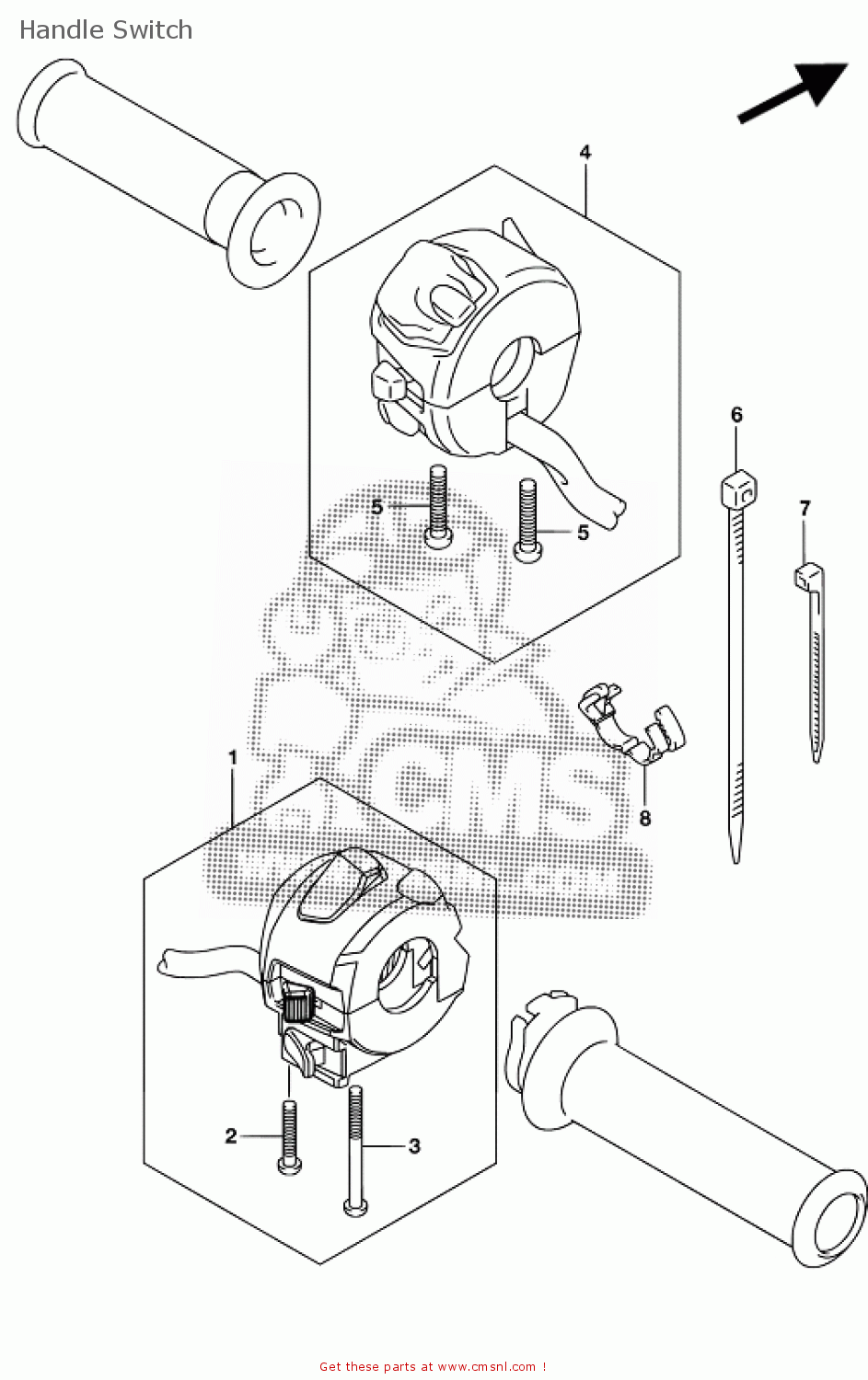 3720013K00: Switch Assy. Handle Rh Suzuki - buy the 37200-13K00 at CMSNL