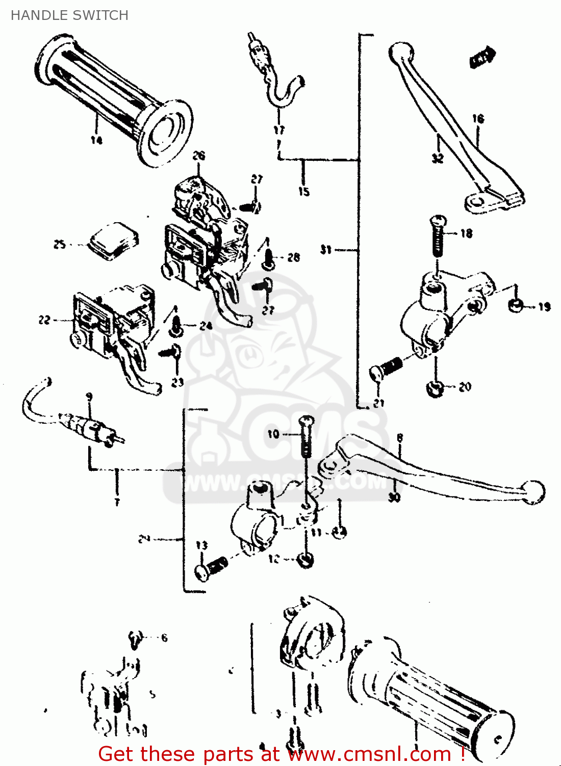 SWITCH ASSY,HANDLE,L for AE50 1996 (T) - order at CMSNL