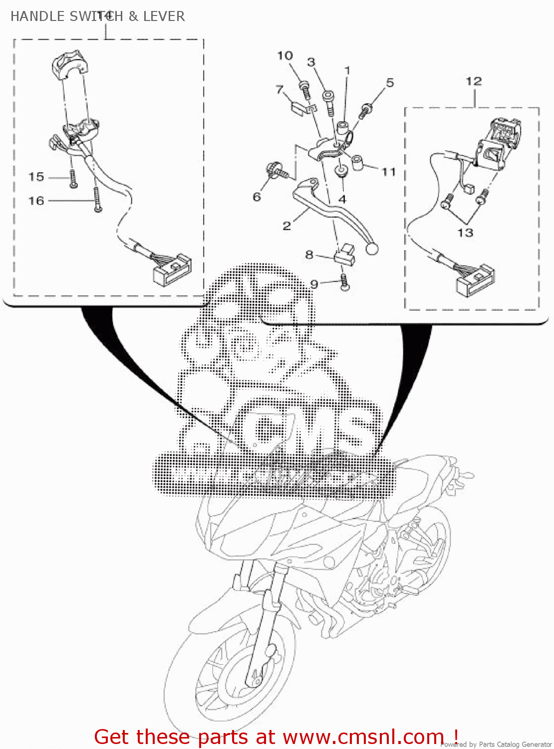 BC68397201: Switch, Handle 4 Yamaha - buy the BC6-83972-01-00 at CMSNL