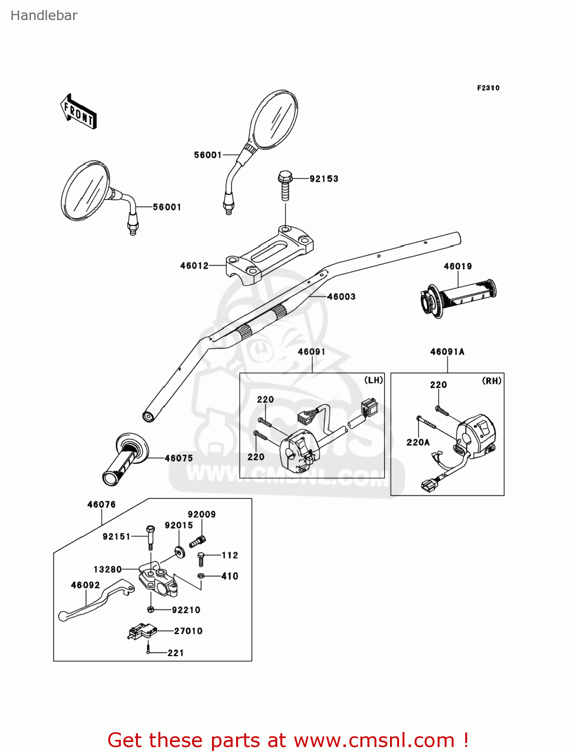 460910180: Housing-assy-control, Kawasaki - buy the 46091-0180 at CMSNL