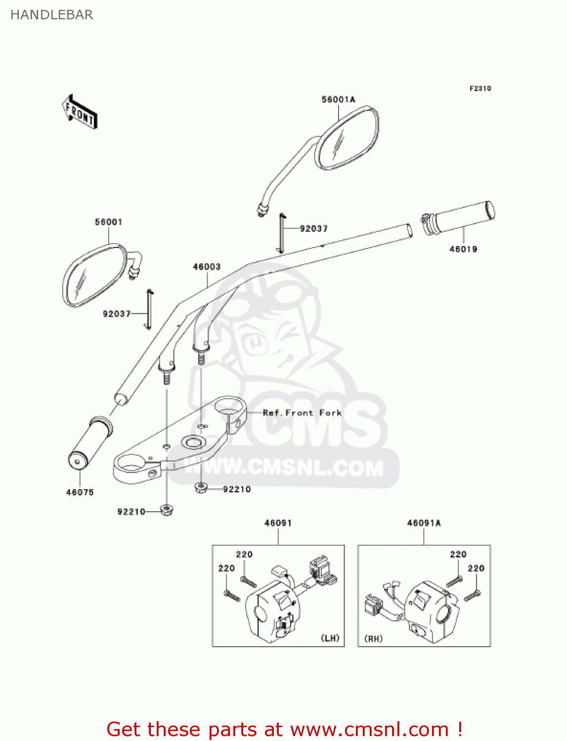 460910026: Housing-assy-control, Kawasaki - buy the 46091-0026 at CMSNL