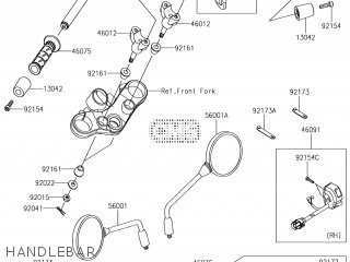 46012038218R: Holder-handle,upp,f.s Kawasaki - buy the 46012-0382-18R ...