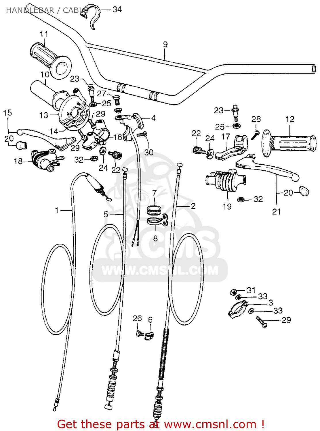 53100360810: Handlebar Honda - buy the 53100-360-810 at CMSNL