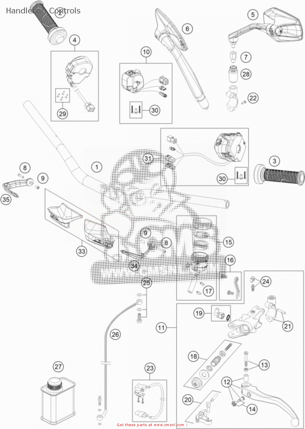 SCREW SET START-STOP SWITCH for 790 Adventure R CN 2020 - order at CMSNL