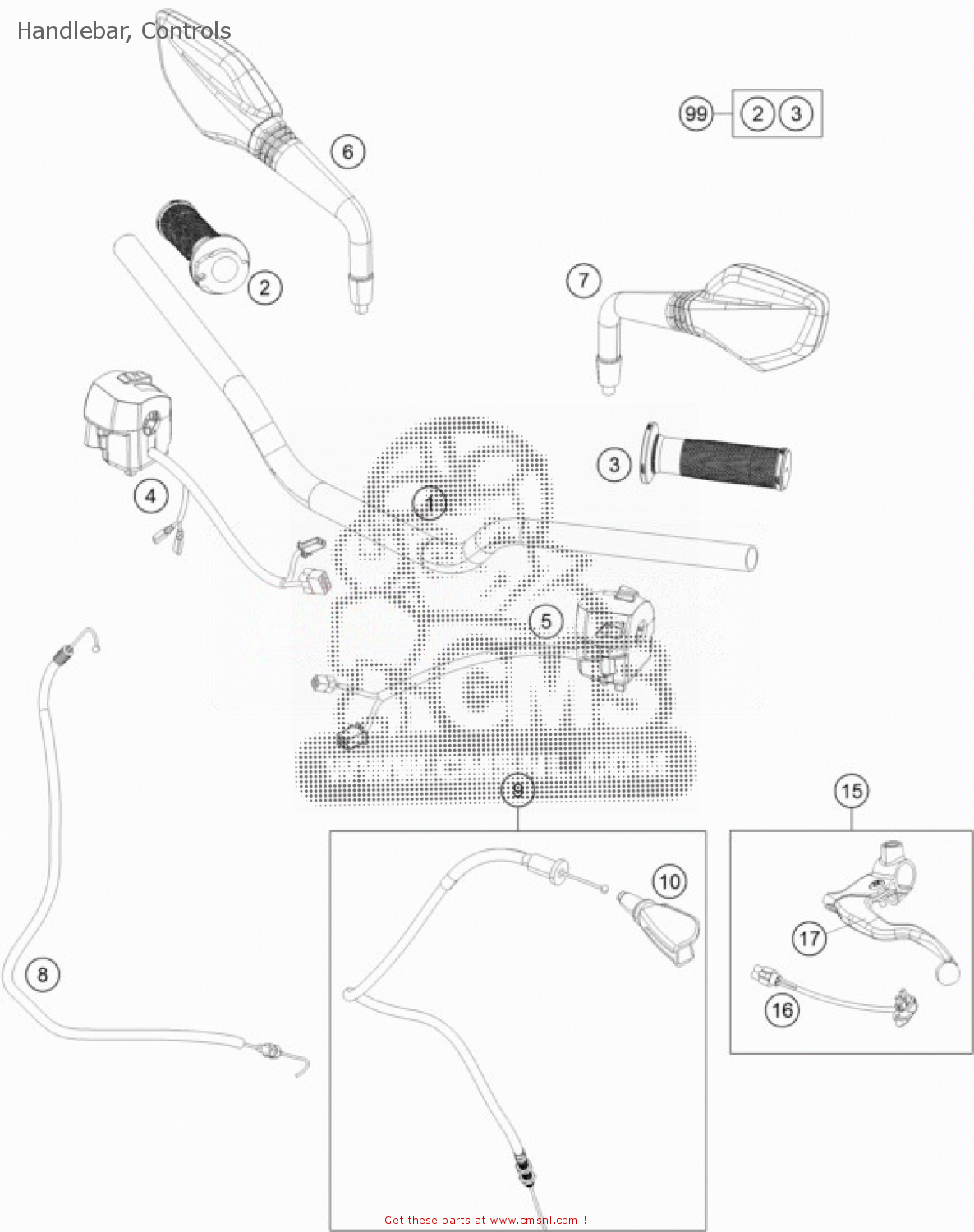 START-EMERGENCY STOP SWITCH for 390 DUKE BL. ABS CKD 16 Colombia 2016 ...