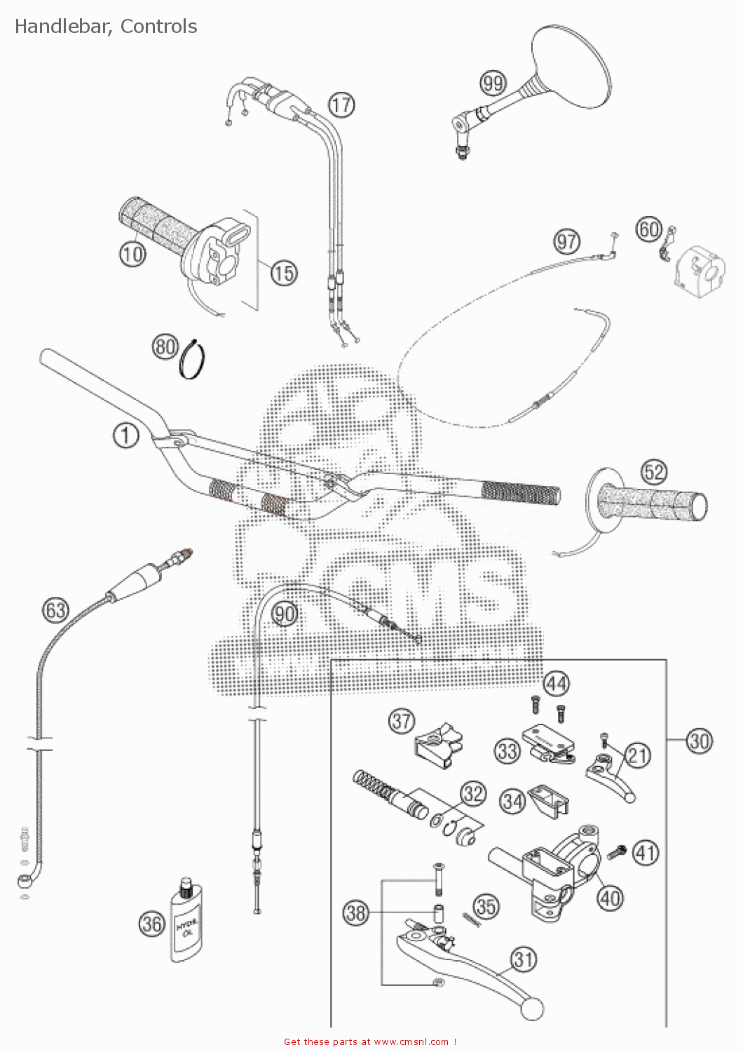 57902060000: Fixed Grip With Heating Mil.04 Ktm - buy the 57902060000 ...