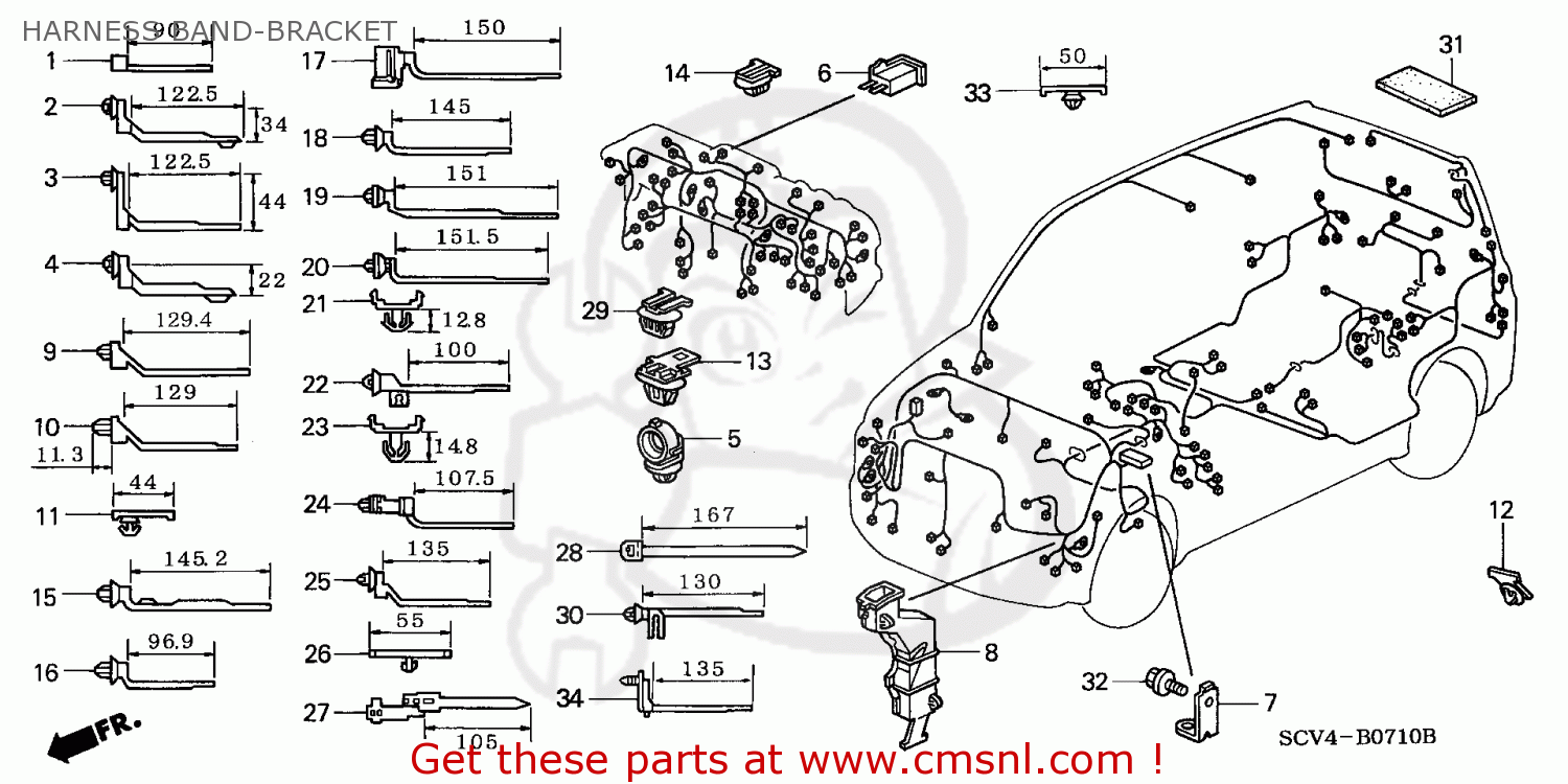 91556SCV003: Clip,protr Honda - buy the 91556-SCV-003 at CMSNL