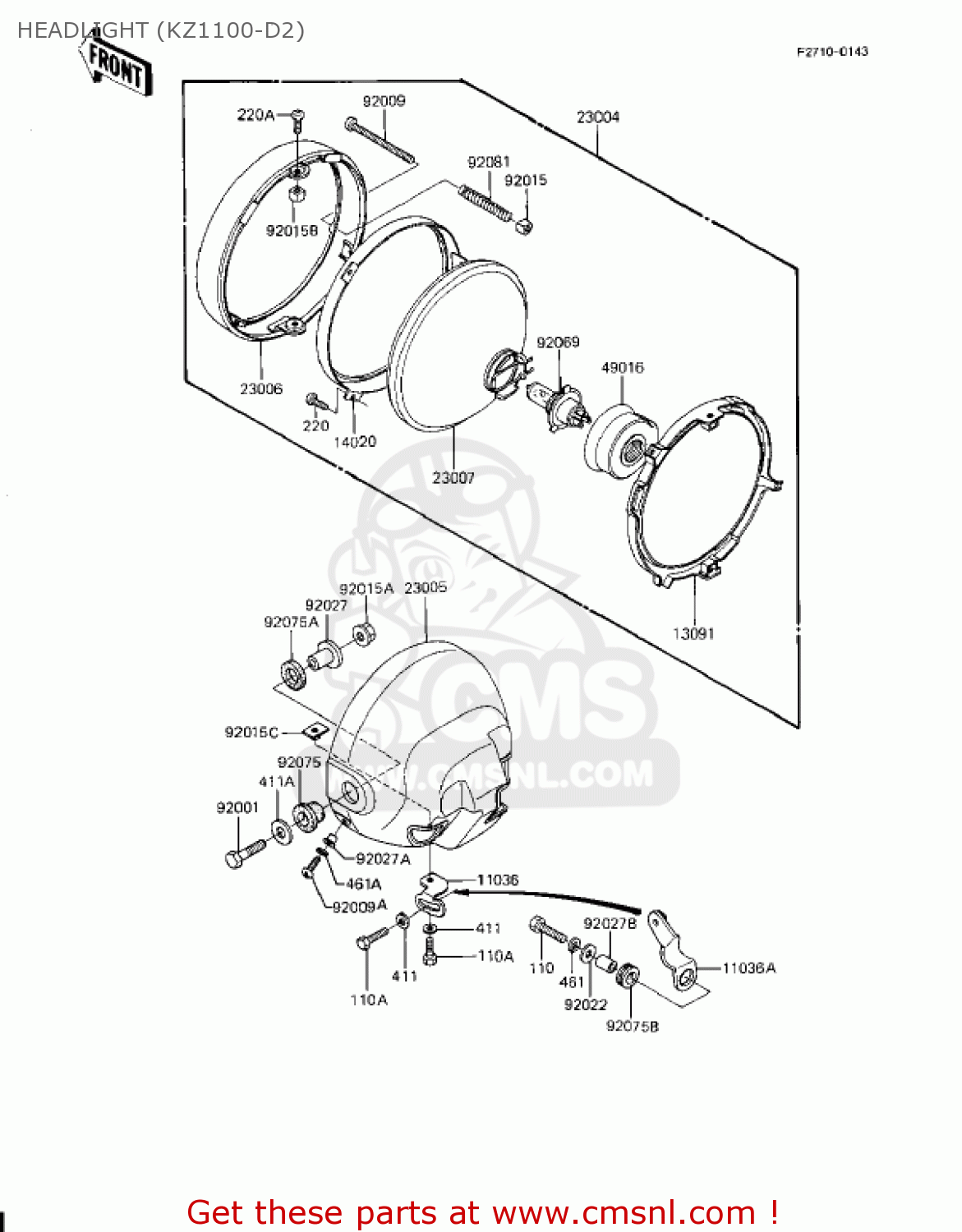 230041082: Headlamp Kawasaki - buy the 23004-1082 at CMSNL