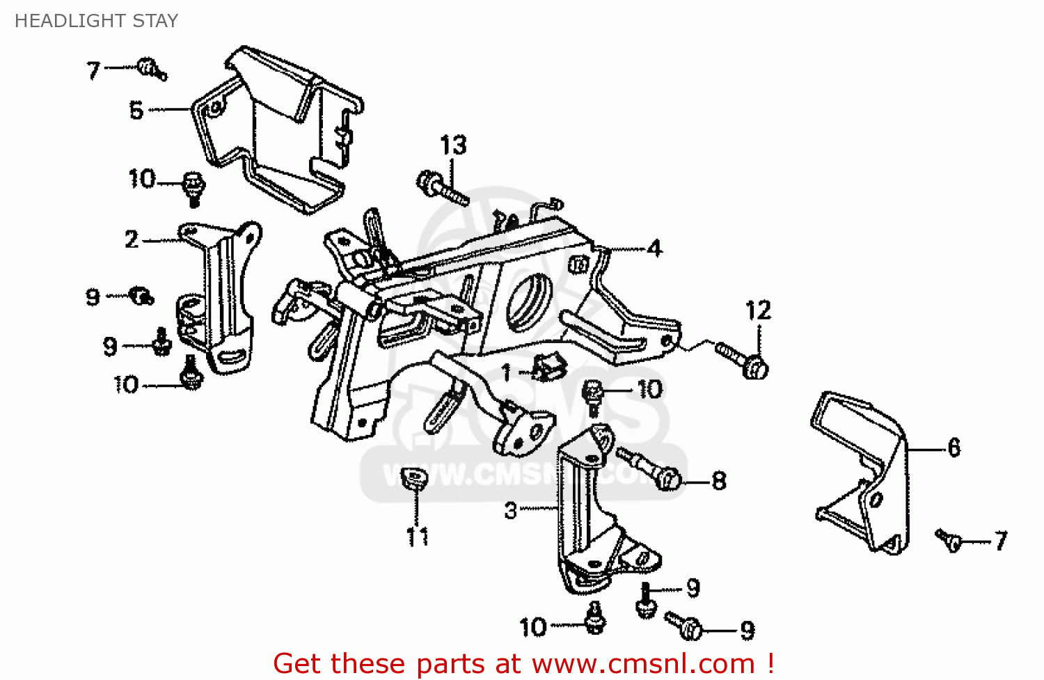 61400ML0000: Stay,headlight Honda - buy the 61400-ML0-000 at CMSNL