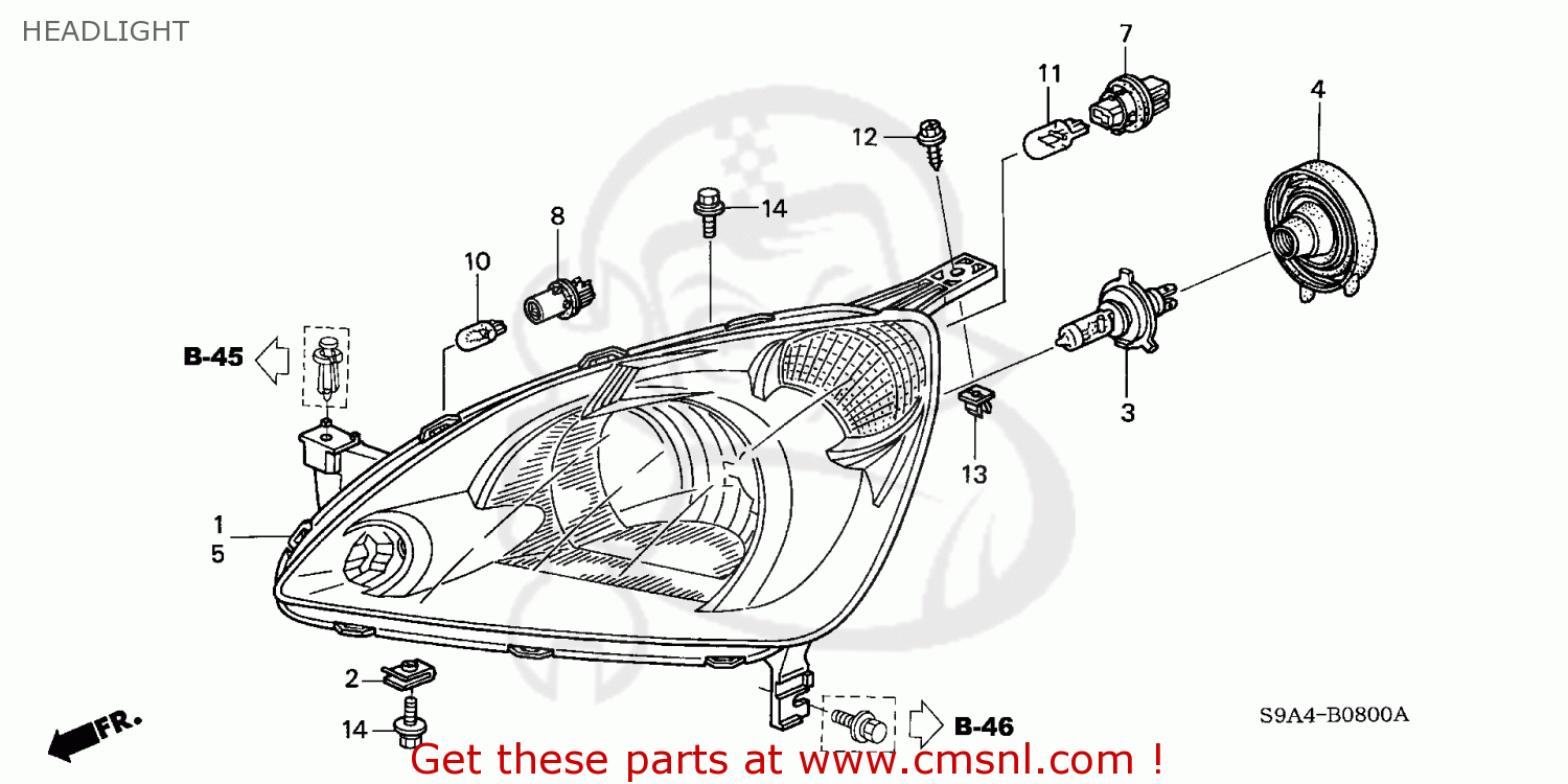 33151SCAA01: Unit Head Light L Honda - buy the 33151-SCA-A01 at CMSNL
