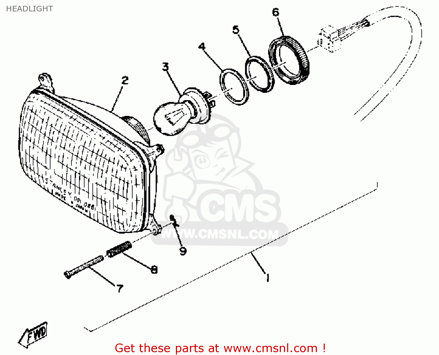 8A58431080: Head Lamp Unit Assy Yamaha - buy the 8A5-84310-80 at CMSNL
