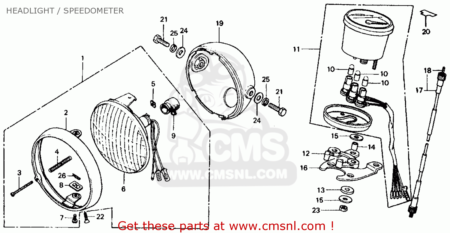 37200098952: Speedometer Assy. Honda - buy the 37200-098-952 at CMSNL
