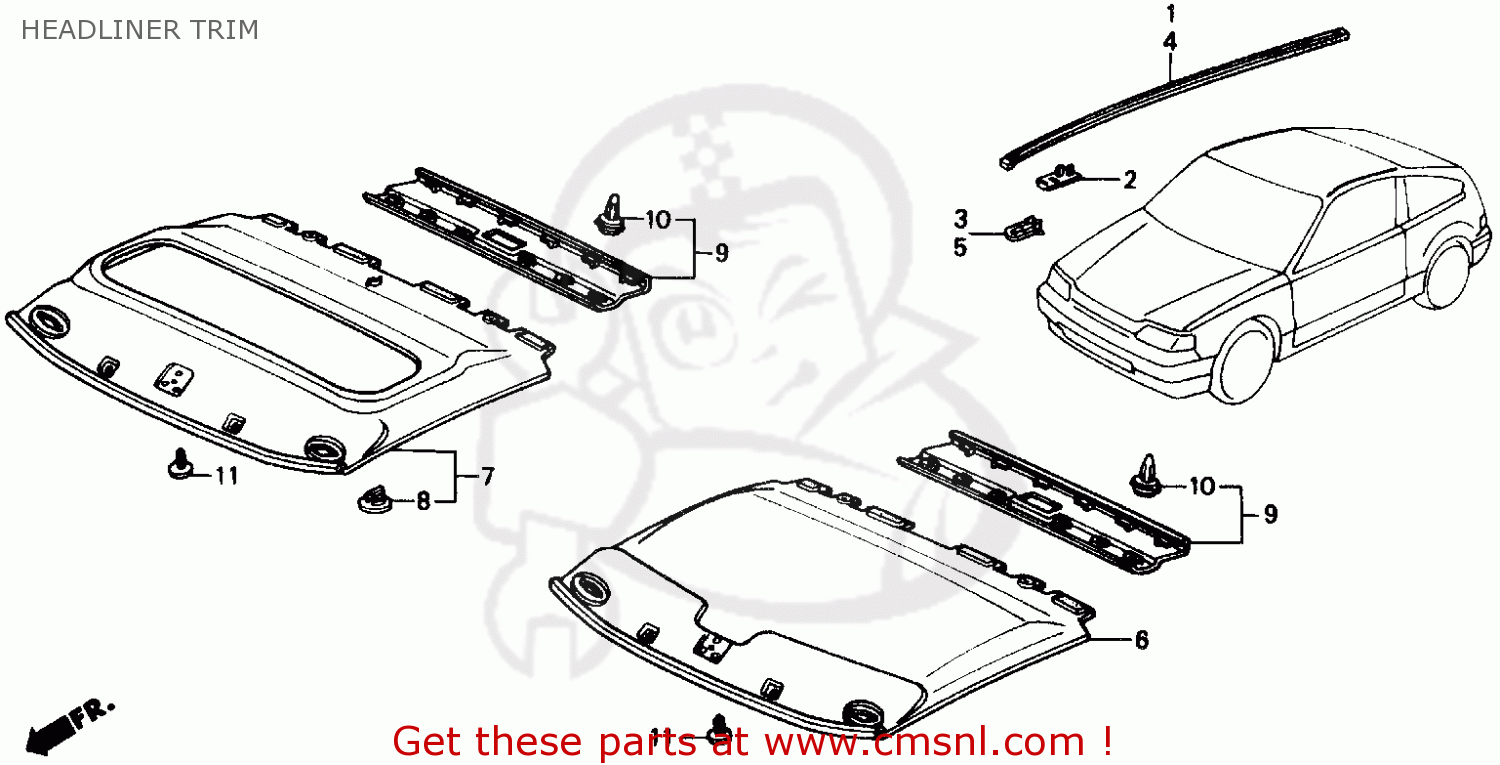 83200SH2A30ZA: Lining Assy*b70l* Honda - buy the 83200-SH2-A30ZA at CMSNL