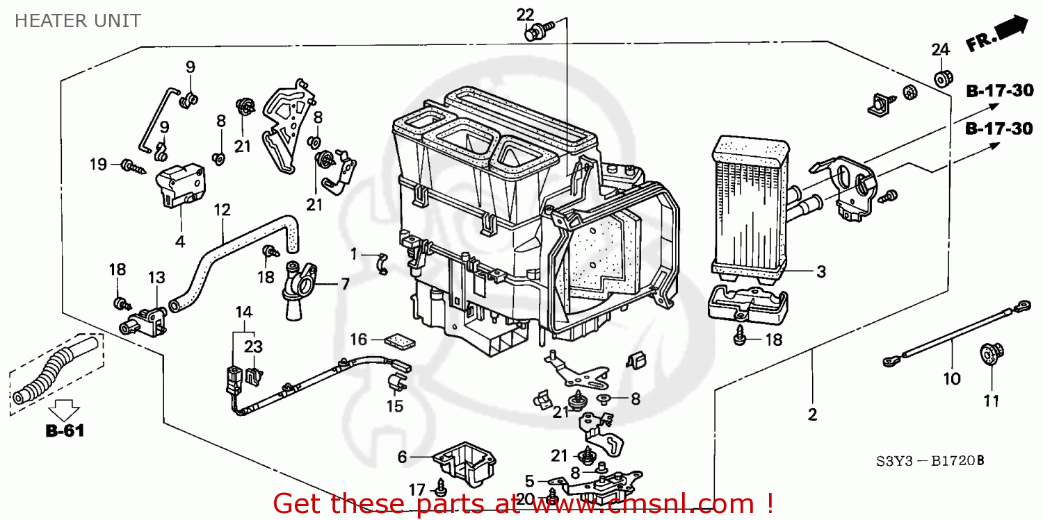 79100S3YA51: Heater Unit Assy Honda - buy the 79100-S3Y-A51 at CMSNL