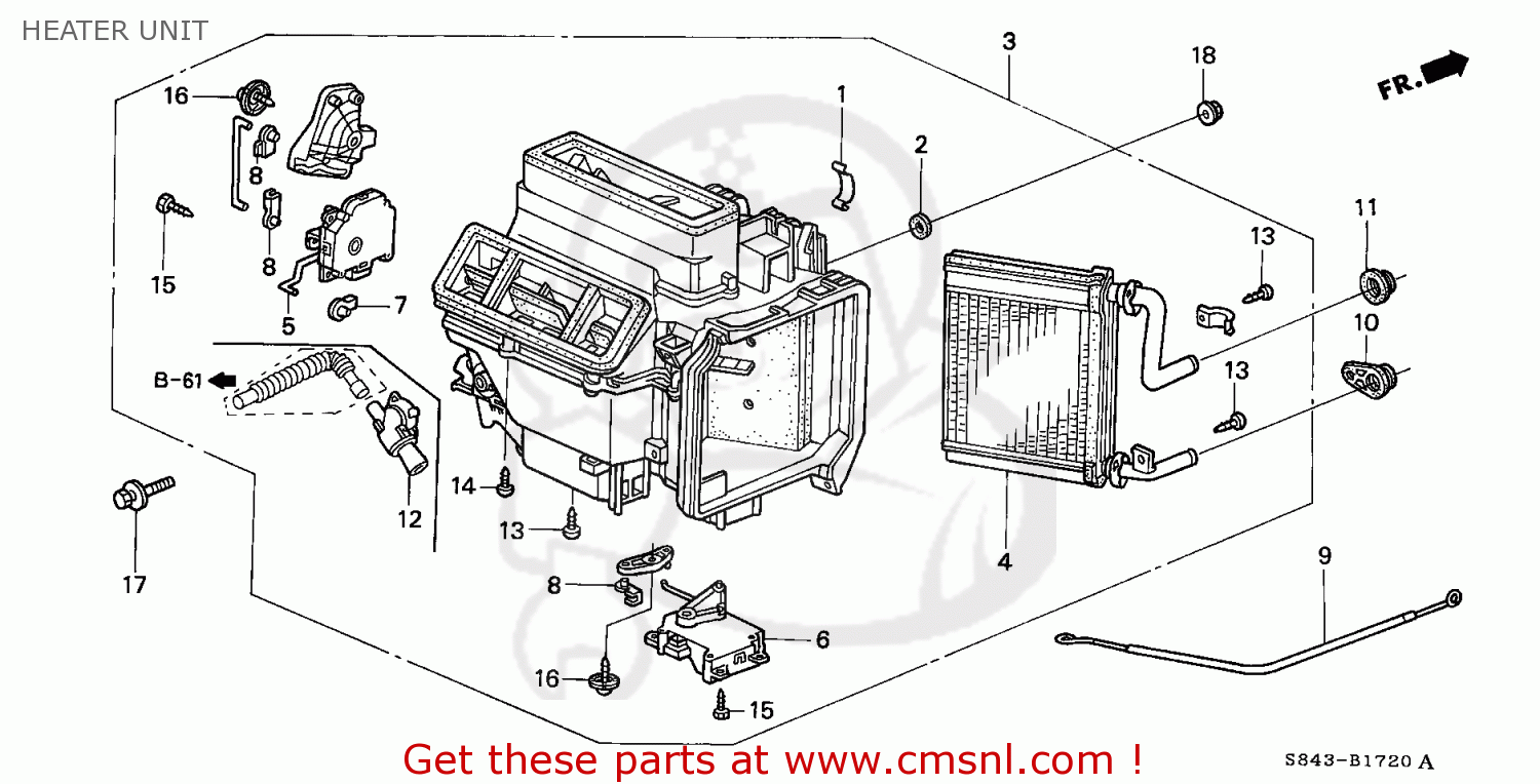 79100S87A41: Heater Unit Assy Honda - buy the 79100-S87-A41 at CMSNL