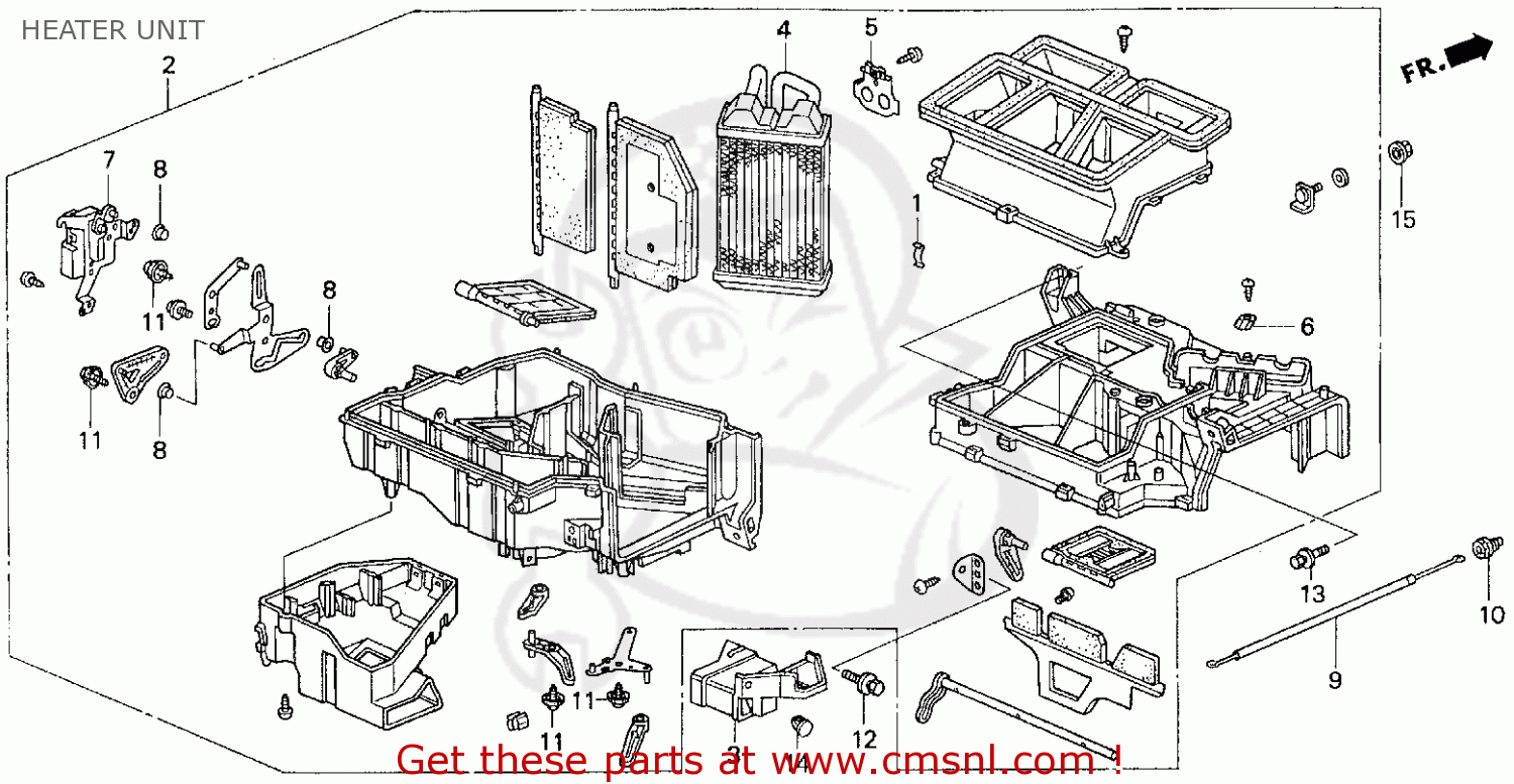79100SX0A02: Heater Unit Assy Honda - buy the 79100-SX0-A02 at CMSNL