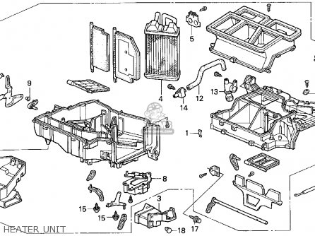 HEATER UNIT ASSY for ACCORD E2/V-6 E2 1997 (V) 4DR LX ABS/V-6 (KA ...