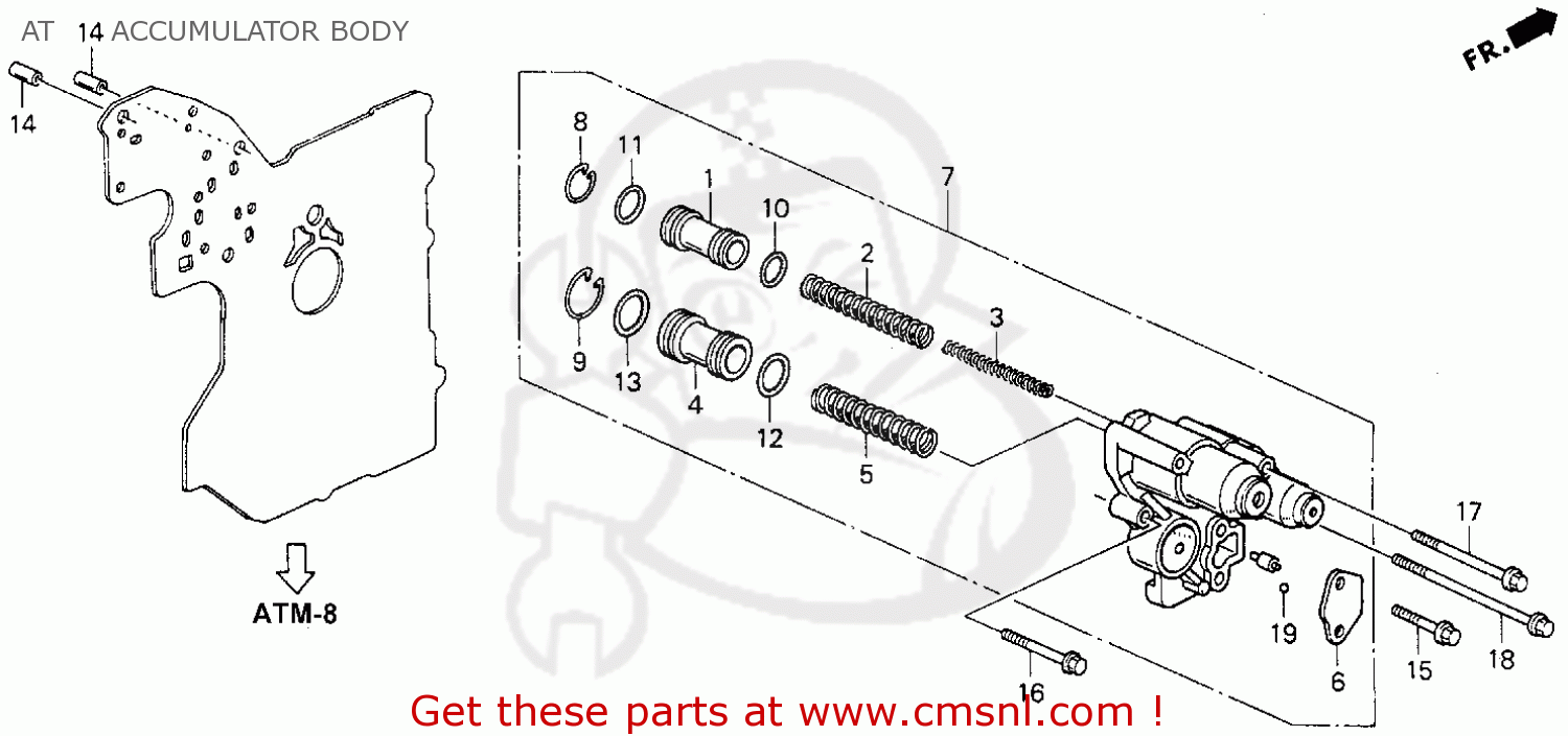 Honda ACCORD E2/V-6 E2 1995 (S) 4DR LX (KA,KL) AT ACCUMULATOR BODY ...