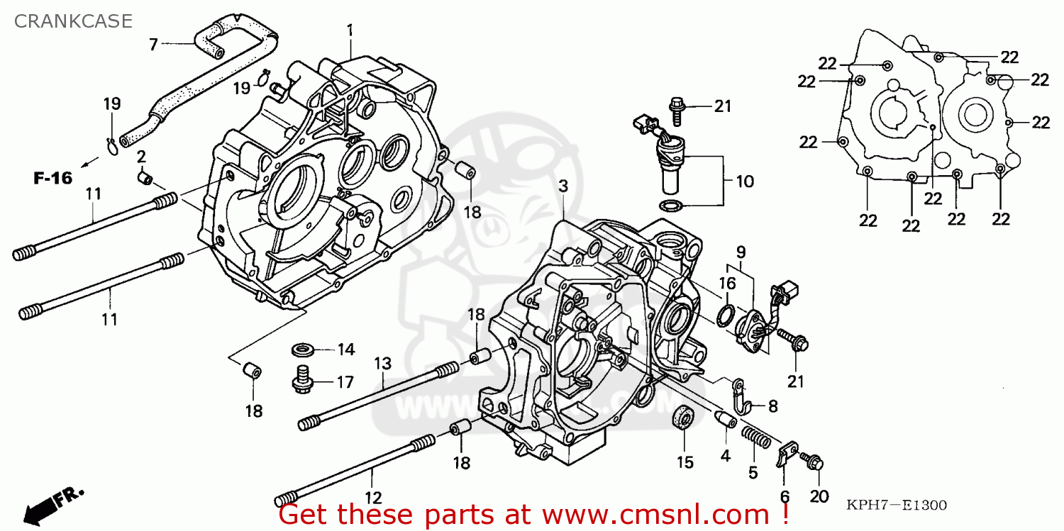 Honda ANF125 INNOVA 2003 (3) ENGLAND CRANKCASE - buy CRANKCASE spares ...