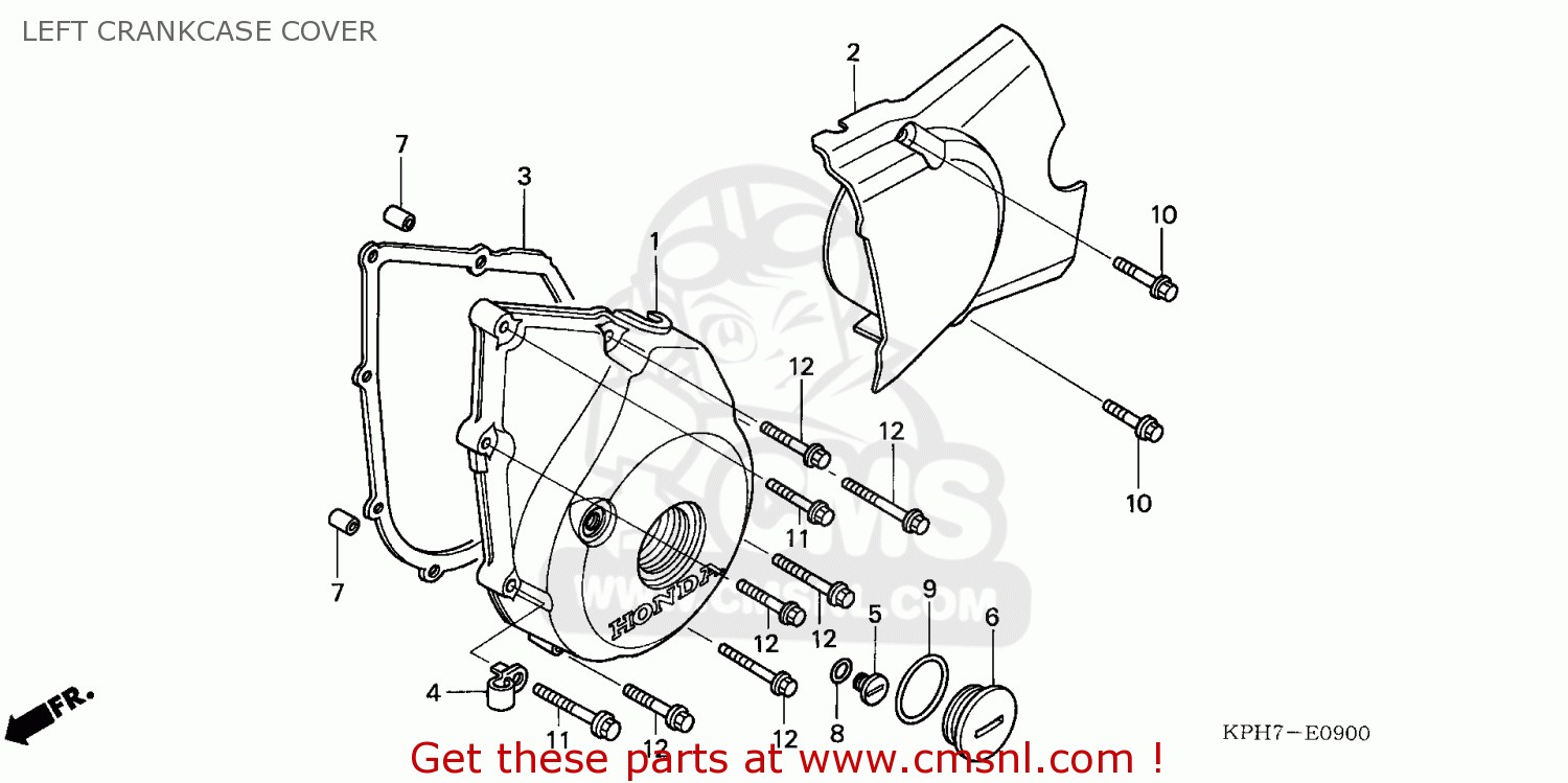 Honda ANF125 INNOVA 2003 (3) EUROPEAN DIRECT SALES LEFT CRANKCASE COVER ...