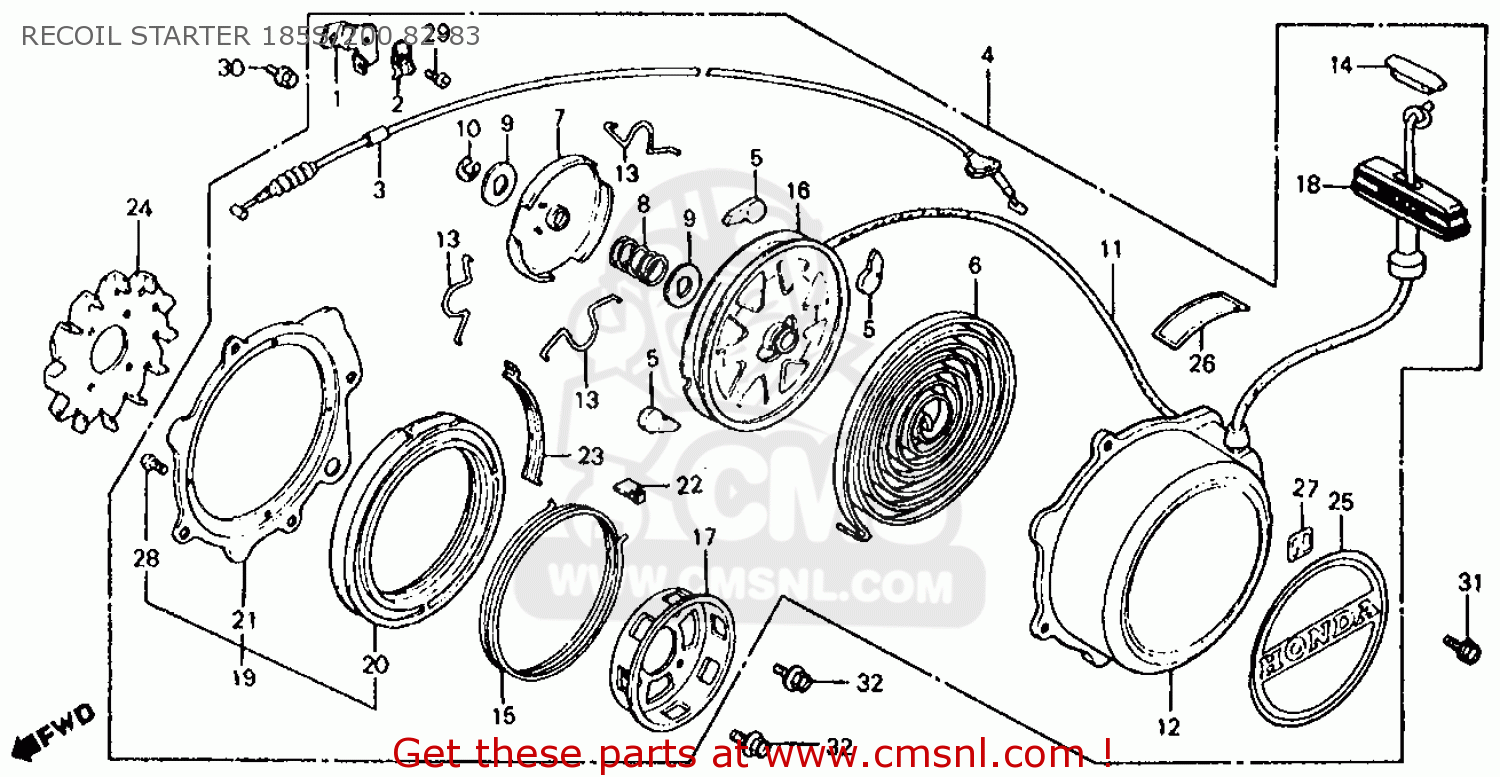 Honda ATC185S 1982 (C) USA parts lists and schematics