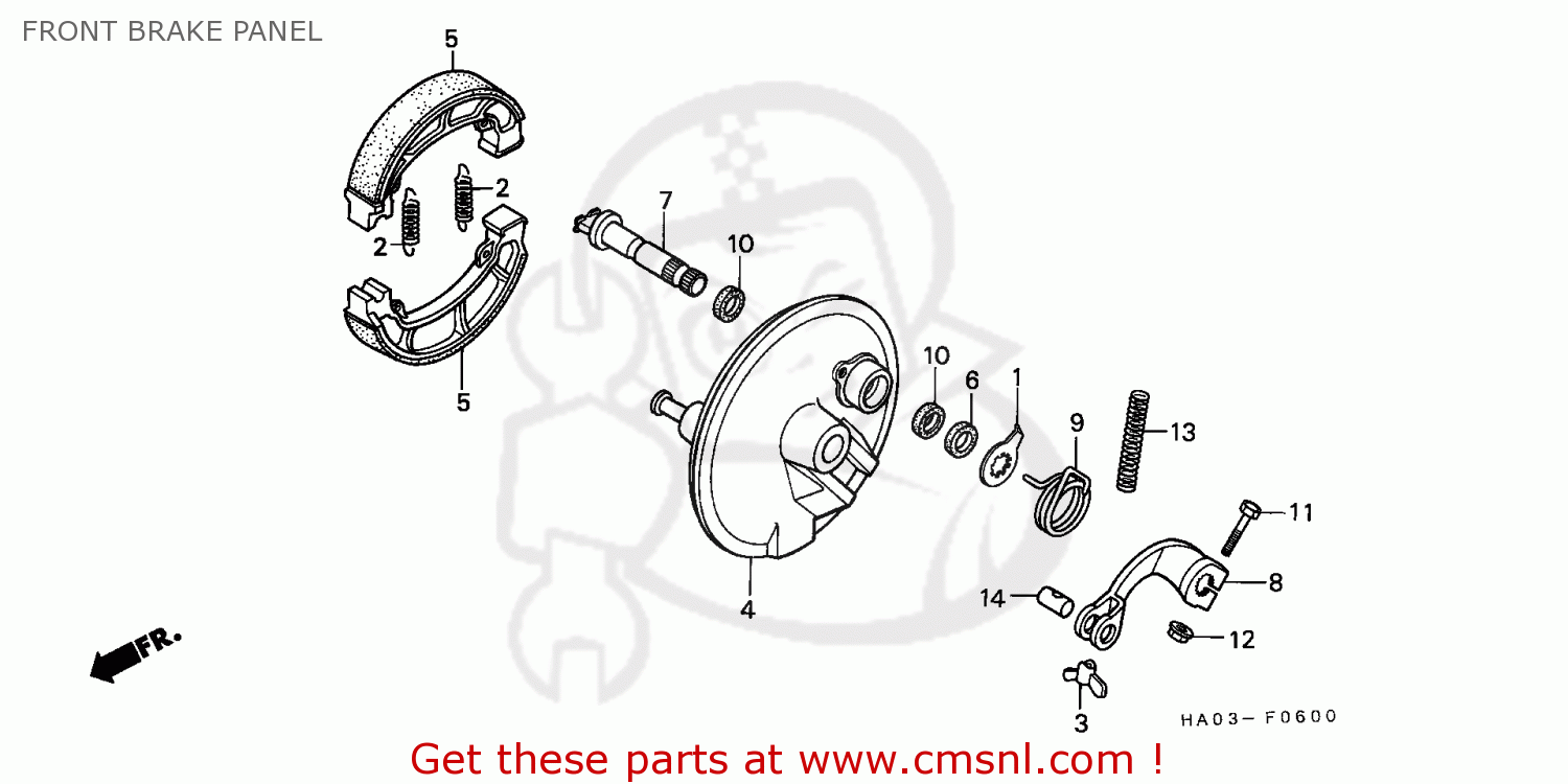 Honda ATC250ES BIG RED 1986 (G) AUSTRALIA FRONT BRAKE PANEL - buy FRONT ...