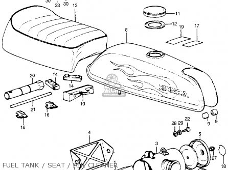 Honda ATC70 1973 USA parts lists and schematics
