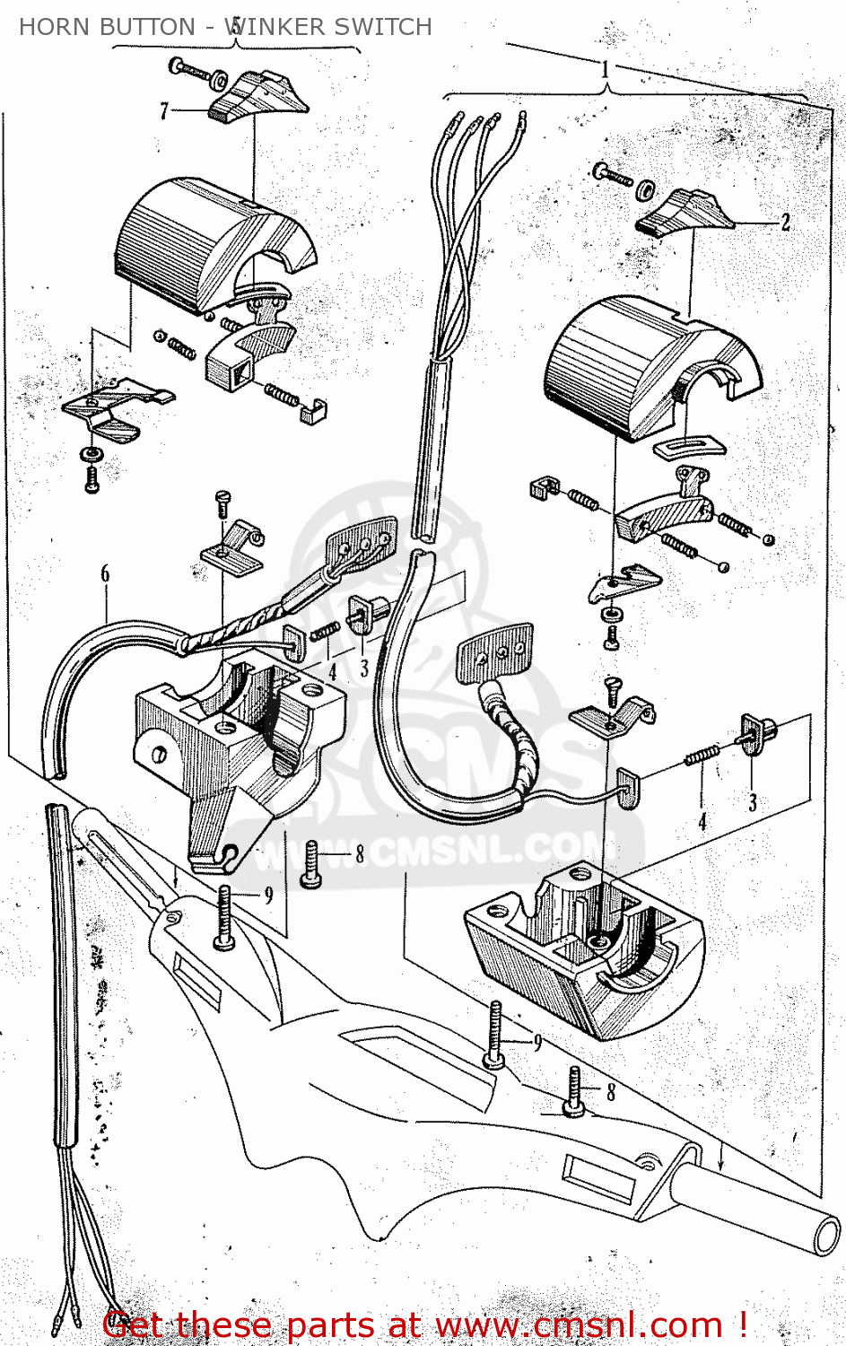Honda C100 GENERAL EXPORT HORN BUTTON - WINKER SWITCH - buy HORN BUTTON ...