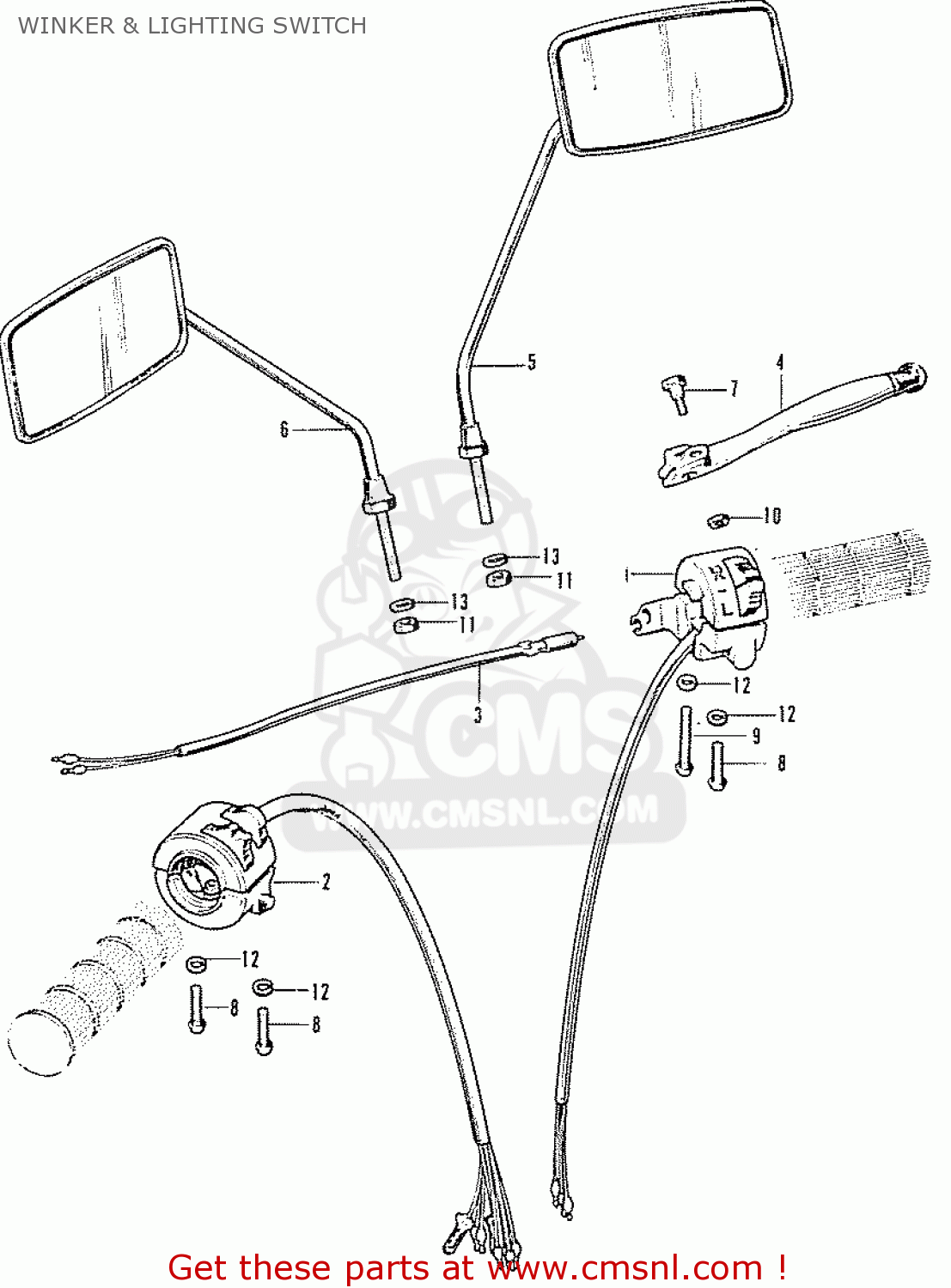 Honda C50K1DV GENERAL EXPORT WINKER & LIGHTING SWITCH - buy WINKER ...