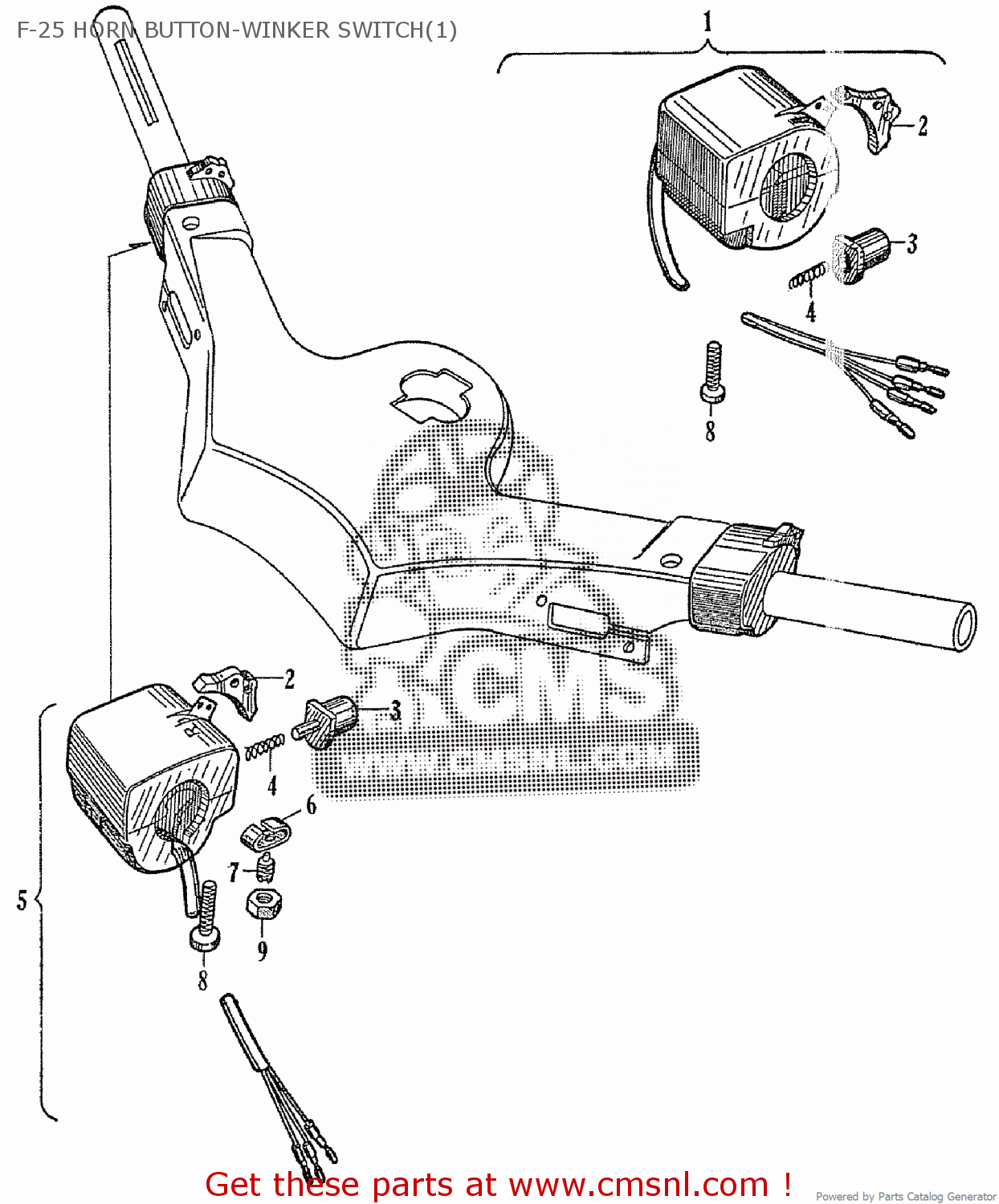 Honda C72 1960 F-25 HORN BUTTON-WINKER SWITCH(1) - buy F-25 HORN BUTTON ...