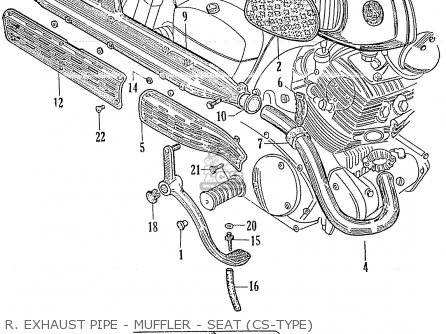 Honda C92 CS92 BENLY TOURING GENERAL EXPORT (1320003) parts lists and ...