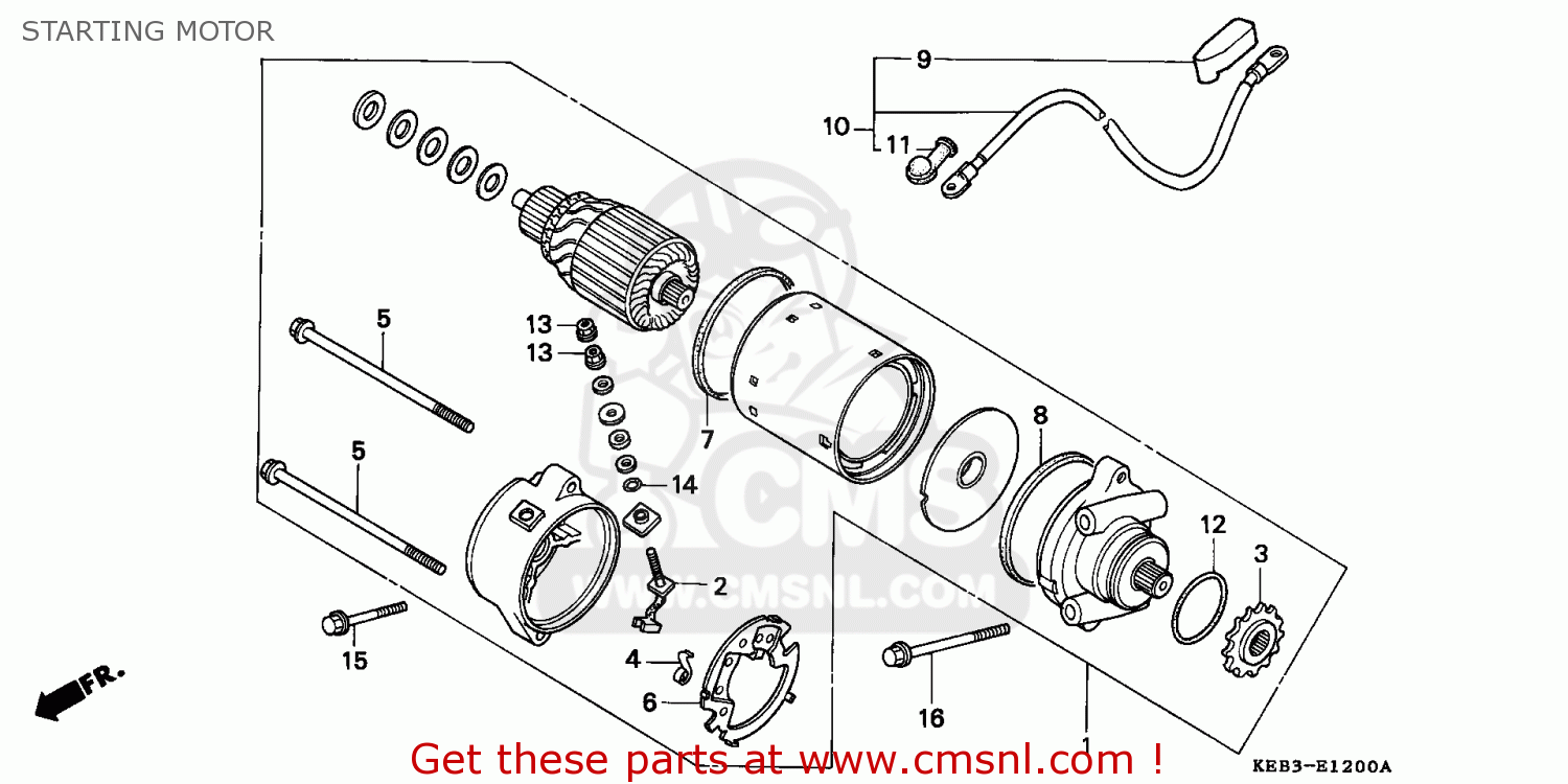 Honda CA125 REBEL 1995 (S) SWITZERLAND / KPH STARTING MOTOR - buy ...