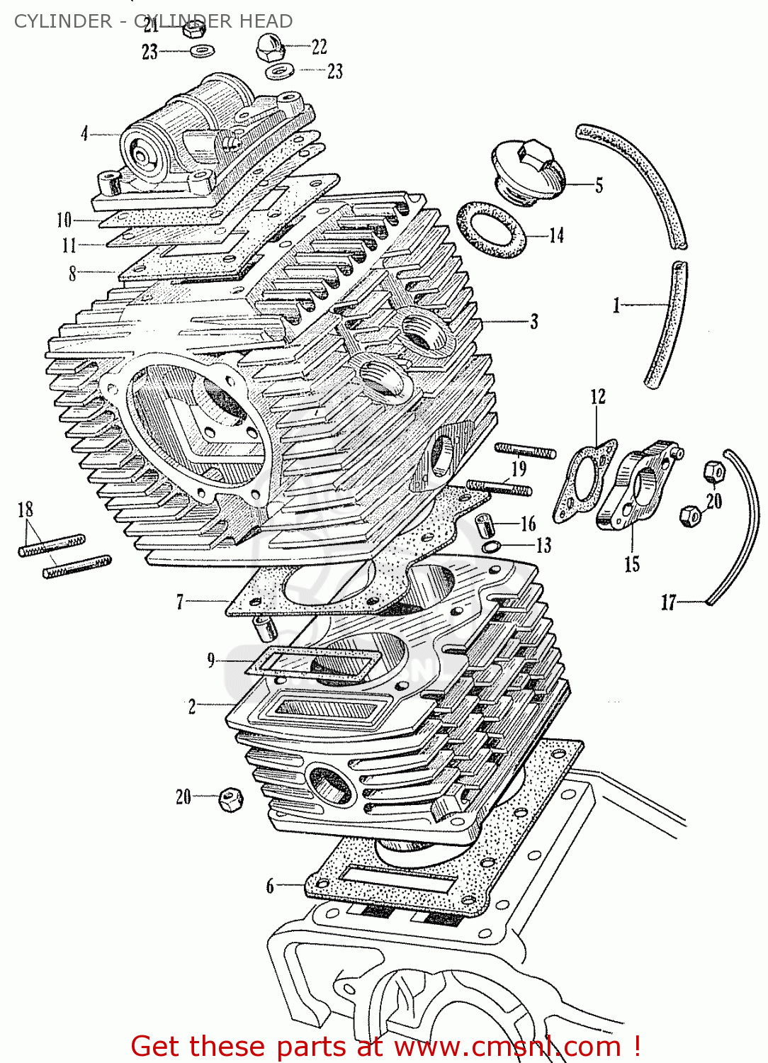 Honda Honda CA95 BENLY USA (1320003) parts lists and schematics