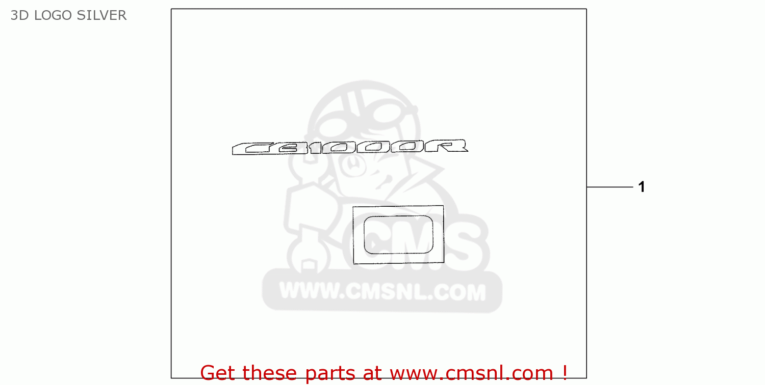 Honda CB1000R 2010 (A) ENGLAND / MPH 3D LOGO SILVER - buy 3D LOGO ...