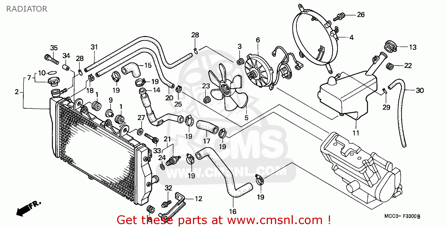 Honda CB1100SF X11 2000 (Y) EUROPEAN DIRECT SALES RADIATOR - buy ...