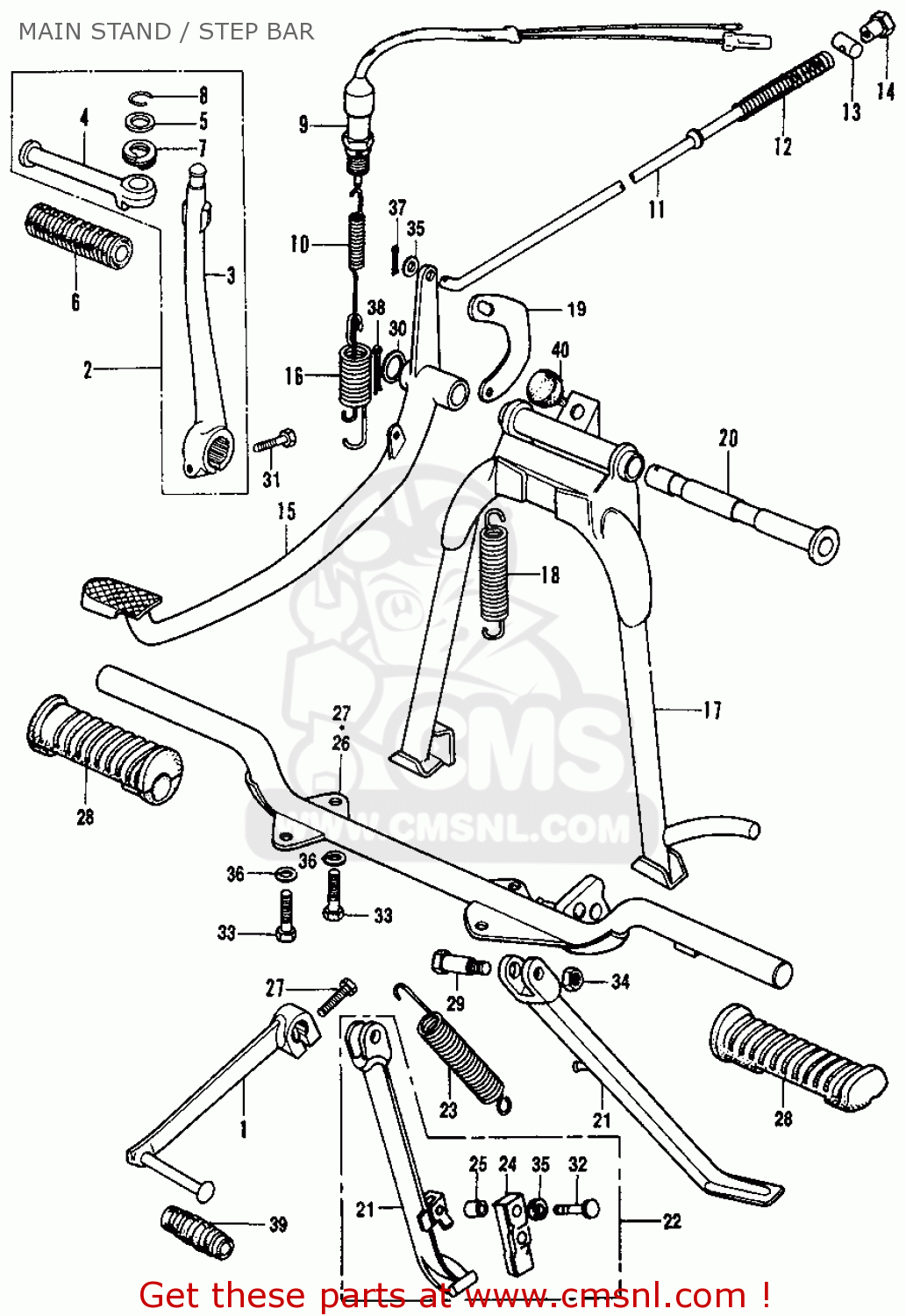 Honda Honda CB125S S2 1975 USA parts lists and schematics