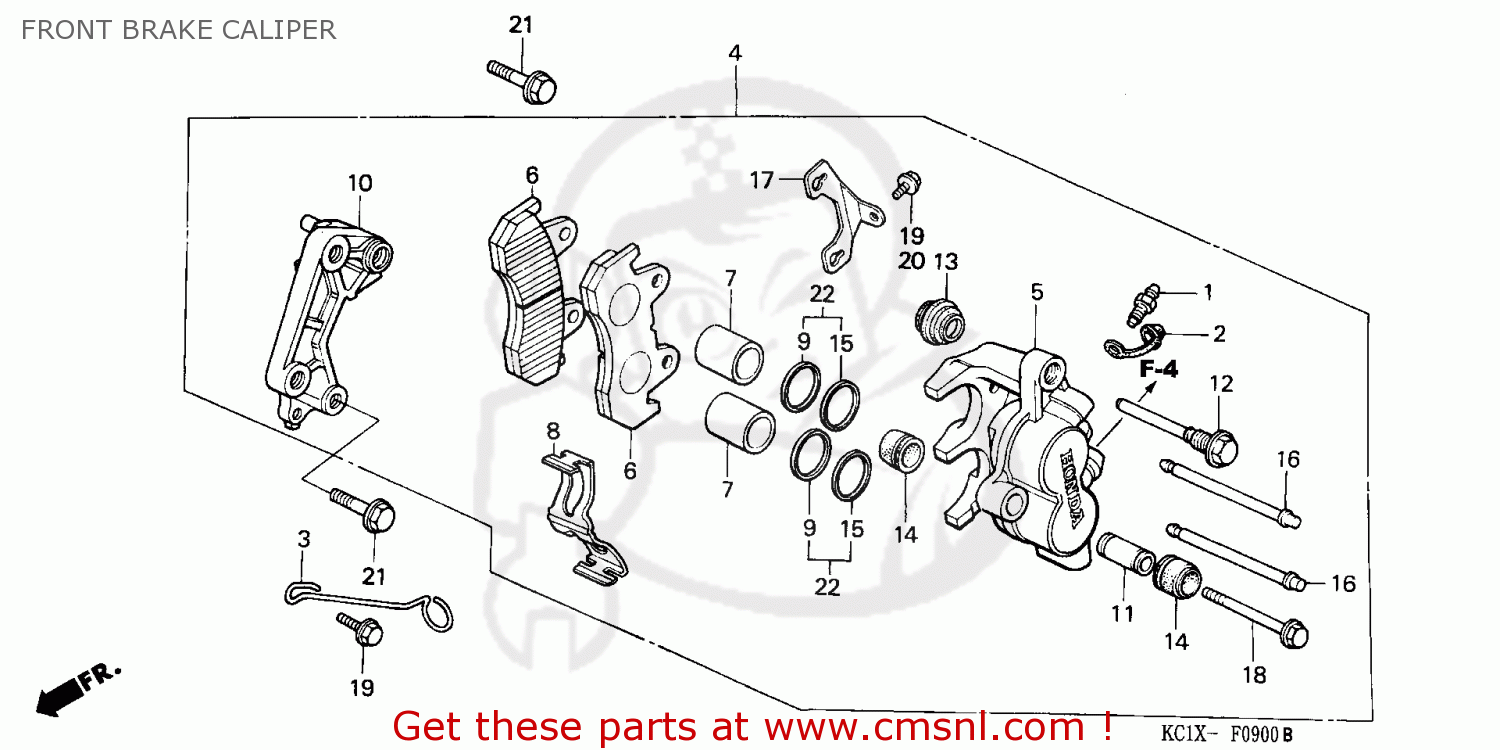 Honda CB125TD SUPERDREAM 1984 (E) FRANCE FRONT BRAKE CALIPER - buy ...