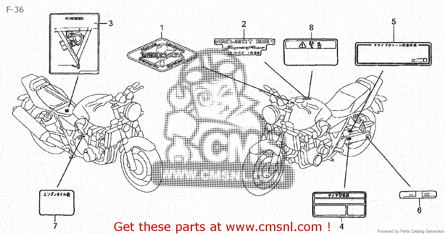 Honda CB1300 SUPER FOUR 2009 (9) JAPAN SC54-160 F-36 - buy F-36 spares ...