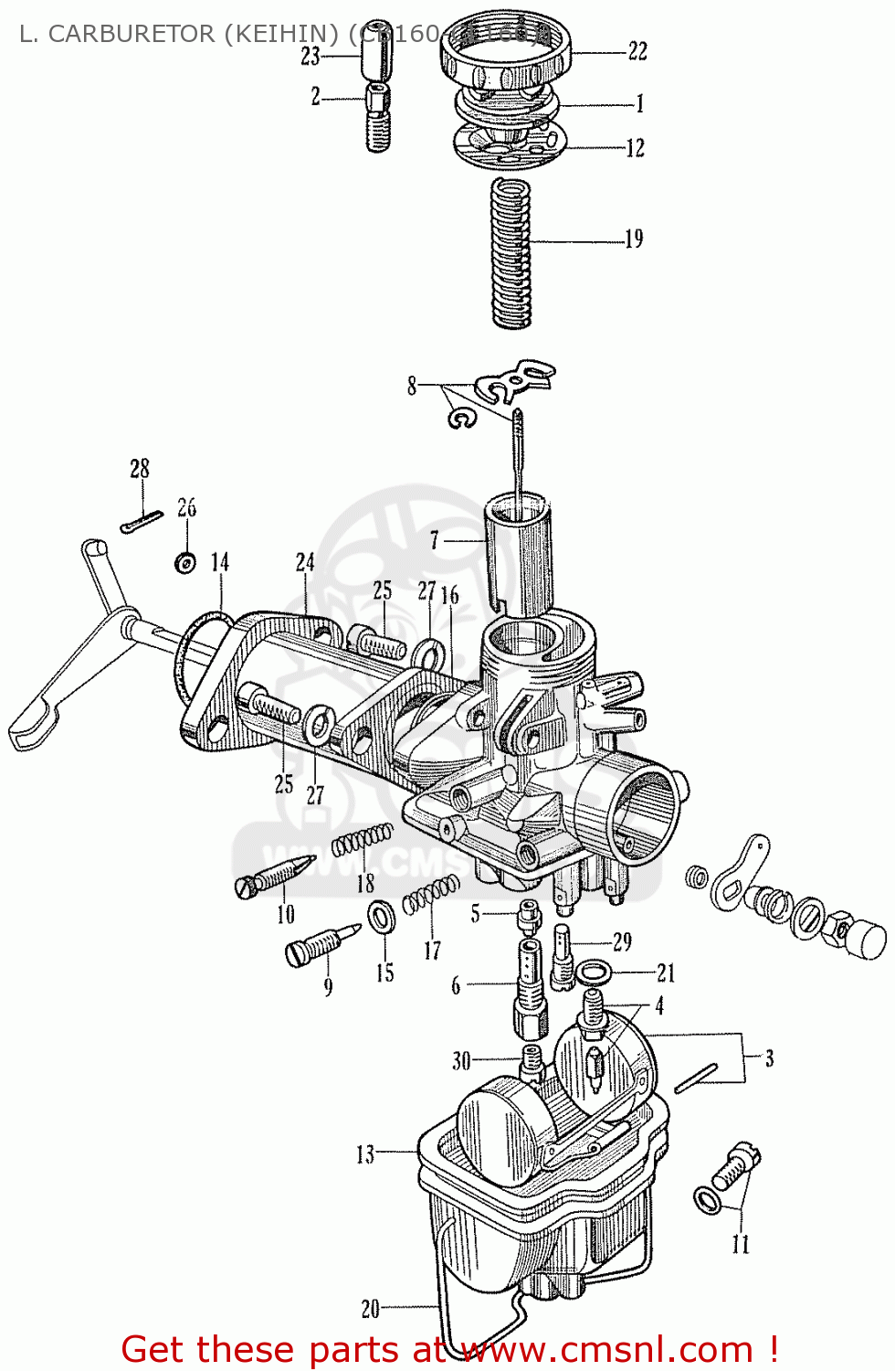 Honda CB160 SPORT GENERAL EXPORT parts lists and schematics