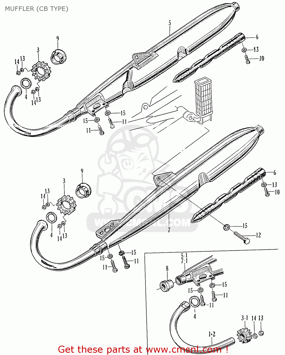 Honda CB160 SPORT GENERAL EXPORT MUFFLER (CB TYPE) - buy MUFFLER (CB ...