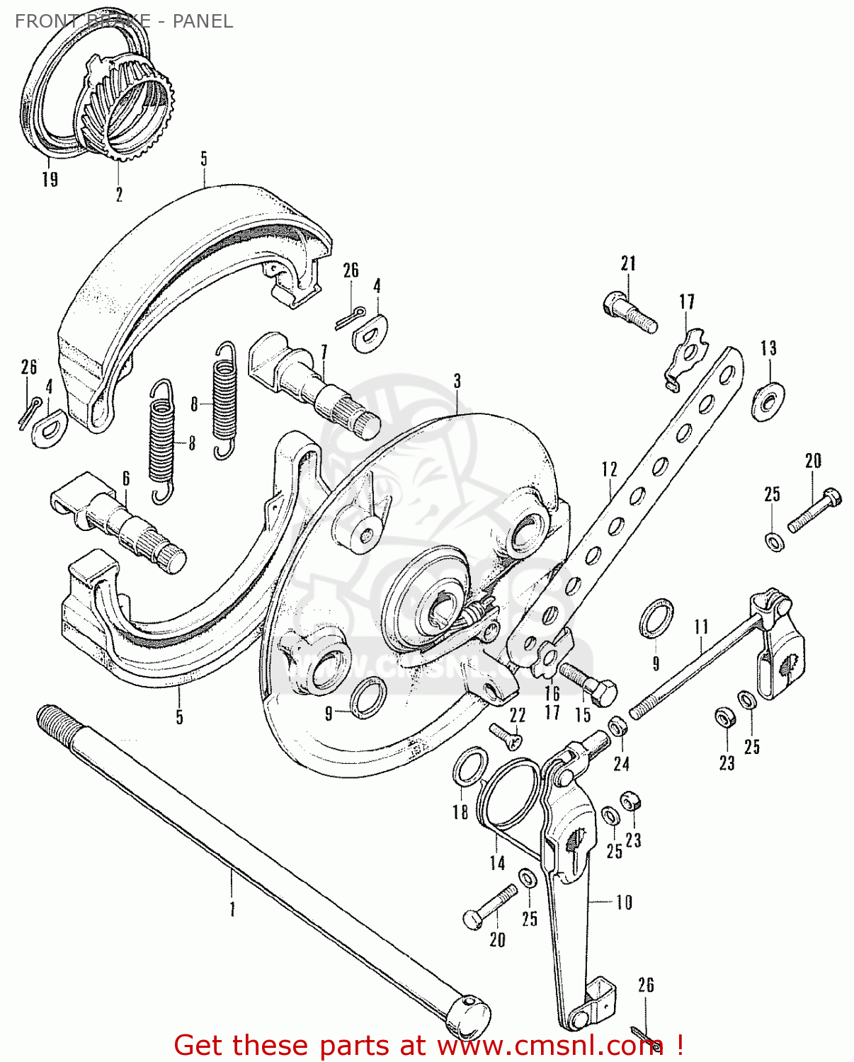 Honda CB175K4 SUPER SPORT AUSTRALIA FRONT BRAKE - PANEL - buy FRONT ...