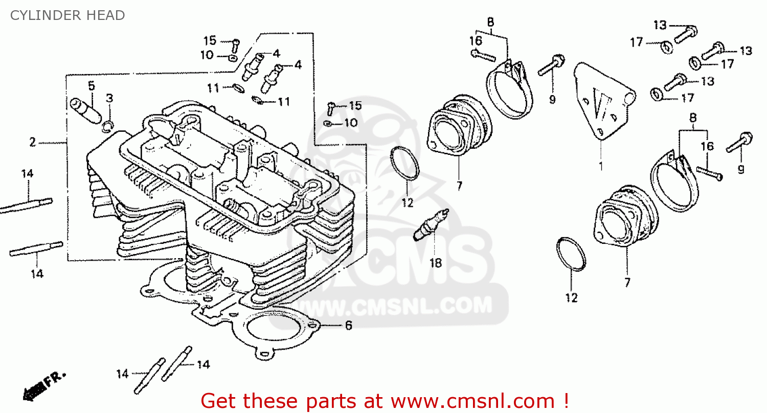 Honda CB250N 1978 EUROPEAN DIRECT SALES CYLINDER HEAD - buy CYLINDER ...