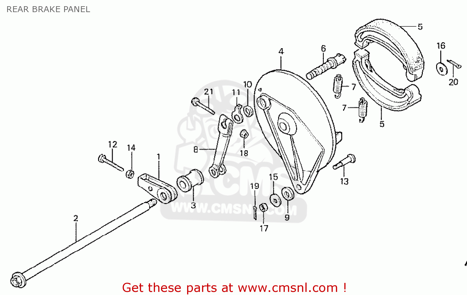 Honda CB250RS 1982 (C) ENGLAND REAR BRAKE PANEL - buy REAR BRAKE PANEL ...