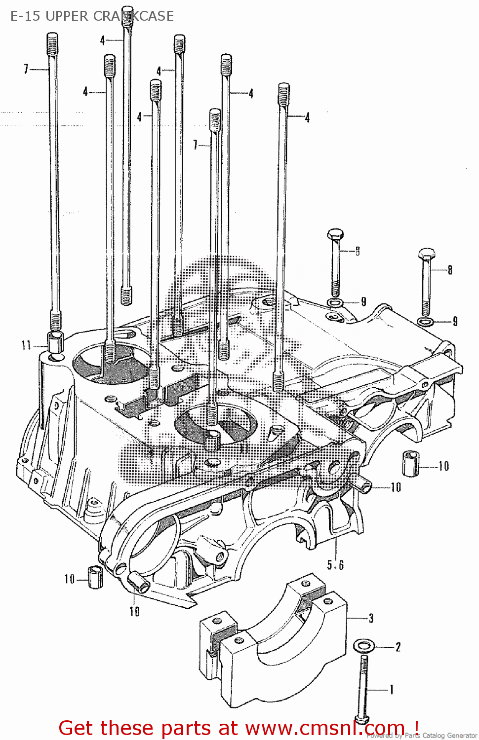 Honda CB350 GENERAL EXPORT E-15 UPPER CRANKCASE - buy E-15 UPPER ...