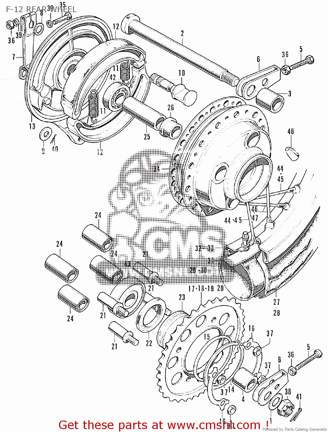 Honda CB350 GENERAL EXPORT parts lists and schematics