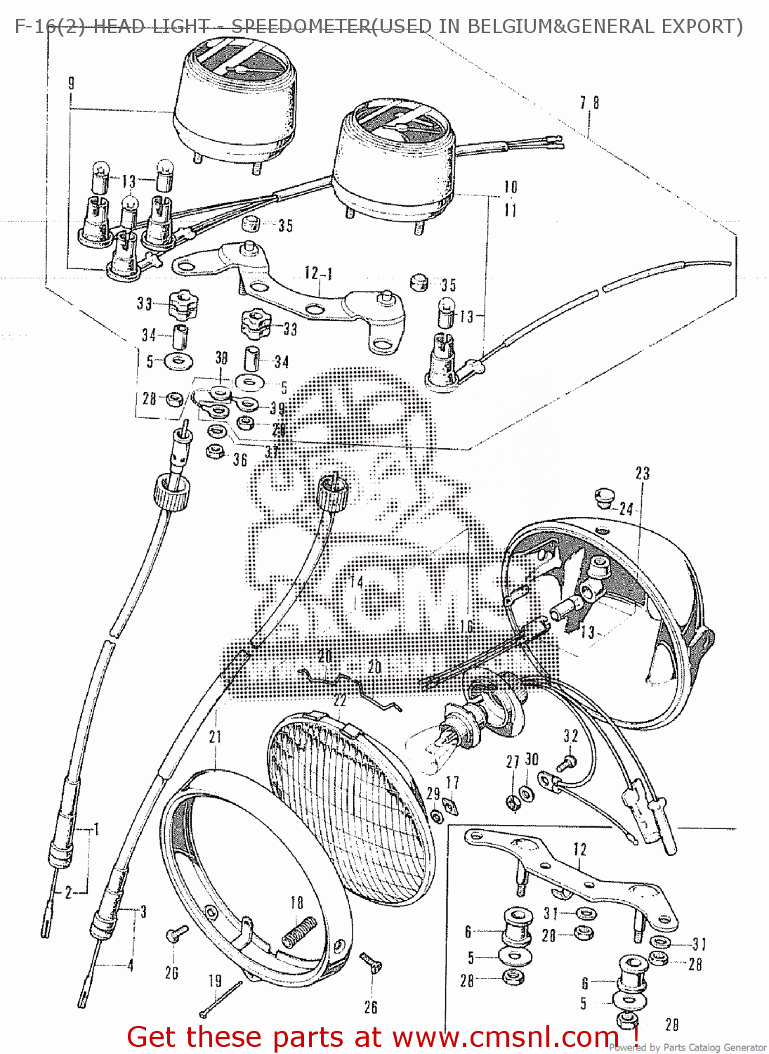 Honda CB350 GENERAL EXPORT parts lists and schematics