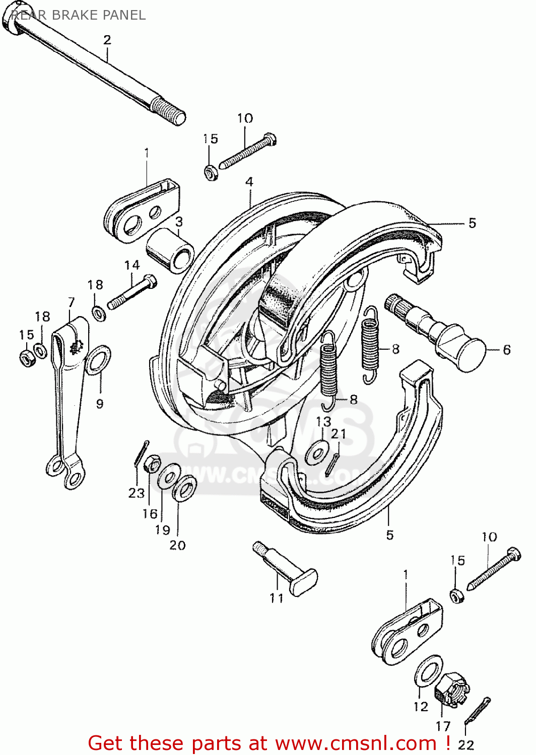 Honda CB350K0 SUPER SPORT AUSTRALIA REAR BRAKE PANEL - buy REAR BRAKE ...