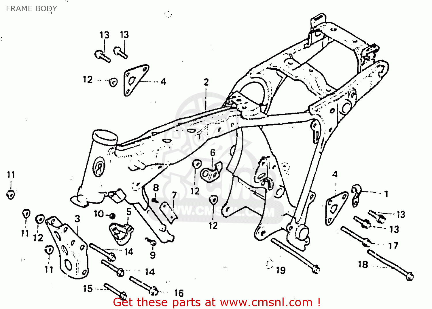 Honda CB400ND 1984 (E) SUPERDREAM ENGLAND FRAME BODY - buy FRAME BODY ...